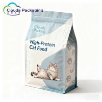 China Kitten Cat Food Flat Bottom Bag Packaging Custom Printing Drop Resistant for sale
