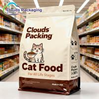 China Custom Square Bottom Plastic Pet Food Bags for Kitten Cat Food Packaging 121℃ Retort for sale