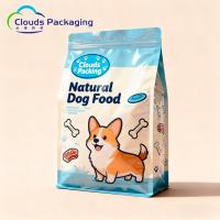 China Custom Logo Square Bottom Zipper Dog Pet Food Bags Mylar Resealable 121℃ Retort for sale