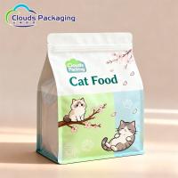 China Custom Logo Square Bottom Zipper Dog Pet Food Bags Mylar Resealable 121℃ Retort for sale