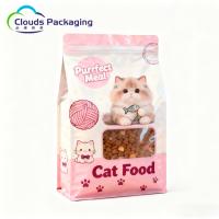 China Custom Logo Mylar Foil Flat Bottom Dog Food Pouches with Zipper 121℃ Retort for sale