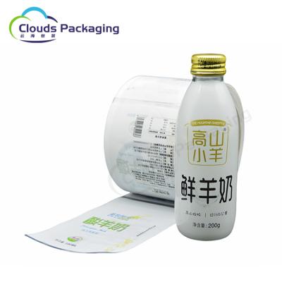 China Food Grade Milk Shrink Sleeves for Glass Bottles Customized Logo 121℃ Heat Resistant for sale