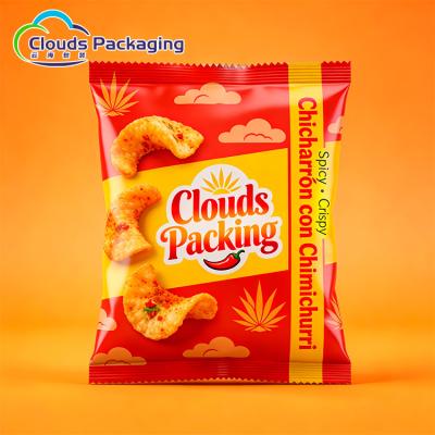 China Custom Printed Food Grade Plastic Back Seal Bags for Chips Crispy Packaging 121℃ Retort for sale