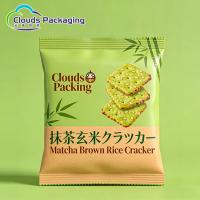 China Custom Rice Snacks Plastic Back Seal Bags Matcha Crispy Packaging for sale