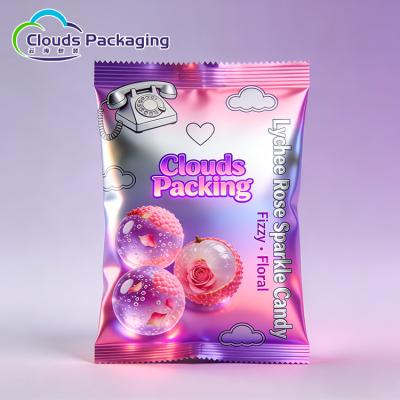 China Custom Gummy Foil Packaging Sachet Back Seal Bags Heat Resistant 121℃ for sale