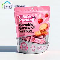China Custom Stand Up Pouches Zipper Doypack Bag for Snacks Biscuits 121℃ Retort for sale