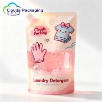 China Laundry Detergent Spouted Pouches Custom Printing with Transparent Window for sale