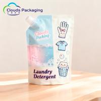 China Laundry Detergent Spouted Pouches Custom Printing with Transparent Window for sale