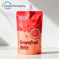 China Custom Printed Fruit Juice Spouted Pouches 121°C Retort Orange Juice Packaging for sale