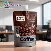 China Custom Printing Spouted Plastic Stand Pouch Instant Coffee Lquid Drinks Packaging for sale