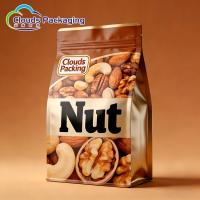 China Custom Flat Bottom Gusset Bags With Zip Closure For Nut Pecans for sale