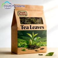 China Custom Square Bottom Zipper Plastic Bags with Clear Window for Tea Leaves Storage 121℃ for sale