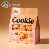 China Custom Food Grade Flat Bottom Gusset Bags with Zip Closure for Cookie Snack 121℃ Retort for sale