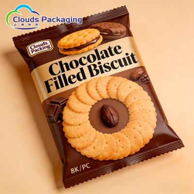 China Customized Food Grade Back Seal Bags for Snack Biscuit Packaging 121℃ Retort for sale