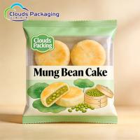 China Custom Plastic Back Seal Bags With Clear Window For Marshmallow Cake for sale