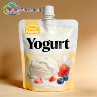 China Custom Logo Printed Food Grade Spout Stand Up Pouch for Yogurt Drinks 121℃ Retort for sale