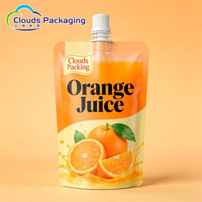 China Custom Logo Printed Food Grade Spout Stand Up Pouch for Fruit Juice 121℃ Retort for sale