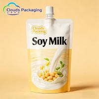 China Custom Logo Food Grade Stand Up Pouch with Liquid Spout for Milk Drinks 121℃ Retort for sale