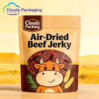 China Custom Printed Food Grade Stand Up Pouches with Zipper for Jerky Snack 121℃ Retort for sale