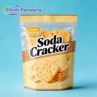 China Custom Zipper Top Stand Up Pouches Food Grade Plastic Packaging for Biscuit Cracker 121℃ Retort for sale