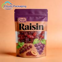 China Custom Stand Up Pouches with Zip Closure for Raisin Dried Fruits Snack 121℃ Retort for sale