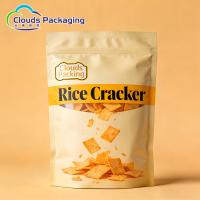 China Custom Zipper Top Stand Up Pouches Food Grade Plastic Packaging for Biscuit Cracker 121℃ Retort for sale