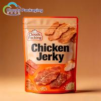 China Customized Plastic Food Packaging Bags With Zip Closure For Jerky Snack for sale