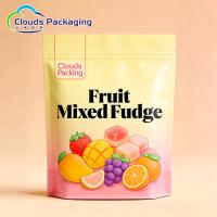 China Custom Stand Up Ziplock Pouch Food Grade Plastic Packaging 121℃ Retort Gummy Candy for sale