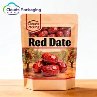 China Customized Round Bottom Stand Up Pouch With Zipper For Bean Jujube Packaging for sale