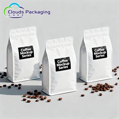 China Custom Stand Up Zipper Coffee Bags Valve Sealed Food Grade 121℃ Retort Pouch for Coffee Beans Packaging for sale