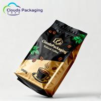 China Custom Size Coffee Bean Packaging Bags with Food Grade Zipper and Valve Stand Up Pouch 121℃ for sale