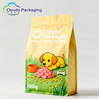 China Custom Flat Bottom Stand Up Pouch with Zipper Top for Dog Food Packaging 121℃ Retort for sale