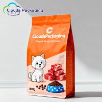China Square Bottom Custom Pet Food Packaging Bag Food Grade Stand Up Pouch with Zipper 121℃ Retort for sale