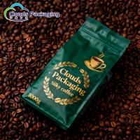 China Custom Size Coffee Bean Packaging Bags with Food Grade Zipper and Valve Stand Up Pouch 121℃ for sale