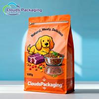 China Custom Square Bottom Pet Food Packaging Bag Stand Up Pouch with Zipper Food Grade 121℃ Retort for sale