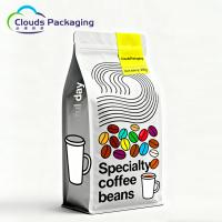 China Custom Stand Up Zipper Coffee Bags Valve Sealed Food Grade 121℃ Retort Pouch for Coffee Beans Packaging for sale