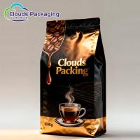 China Custom Size Coffee Bean Packaging Bags with Food Grade Zipper and Valve Stand Up Pouch 121℃ for sale