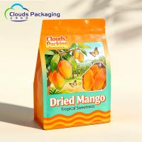 China Customized Food Grade Stand Up Pouch Flat Bottom Clear Window 121℃ Retort Dried Fruit Snack Storage for sale