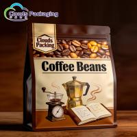 China Custom Coffee Bags Packaging 150g 500g 1kg Stand Up Pouch with Zipper and Valve for sale