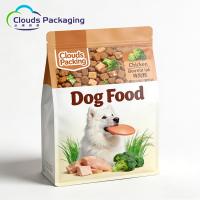 China Custom Dog Food Plastic Packaging Bag Food Grade Flat Bottom Pouch with Zip Closure 121℃ Retort for sale