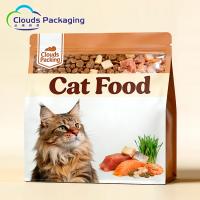 China Custom Cat Food Stand Up Pouch with Zipper Large Capacity Food Grade 121℃ Retort for sale