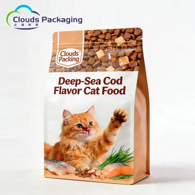 China Custom Cat Food Stand Up Pouch with Zipper Large Capacity Food Grade 121℃ Retort for sale