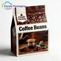China Custom Coffee Bag with Degassing Valve Food Grade Zipper Stand Up Pouch 121℃ Retort for sale