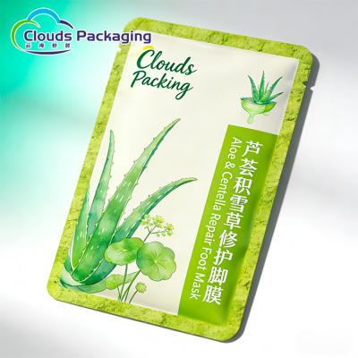 China Custom Three Side Seal Pouch for Face Foot Hand Mask Packaging Bags 121℃ Retort for sale