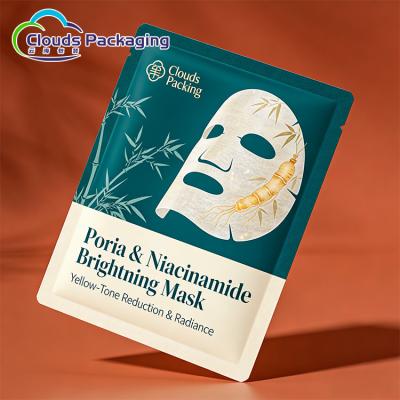China Custom 3 Side Seal Facial Mask Packaging Bag Leak Proof Pouch 121℃ Retort for sale