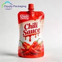 China Food Grade Stand Up Spout Pouch 250ml 500ml Plastic Beverage Packaging Bag for Sauces for sale