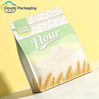 China Custom Printing Food Grade Material Packaging Flat Pouch Cereal Flour Soybeans Packaging Bag for sale