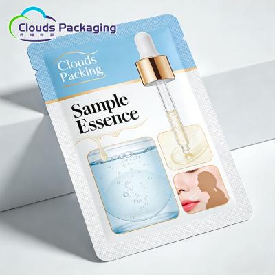 China Custom Printed Aluminum Foil Three Side Seal Bag for Cosmetics Samples Heat Seal Packaging 121℃ for sale