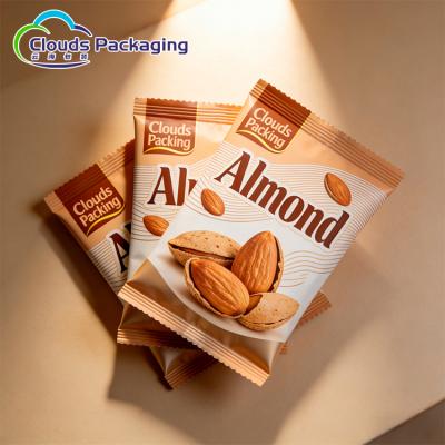 China Custom Logo Small Foil Packaging Back Sealing Heat Seal Bag for Nuts 121℃ Retort for sale