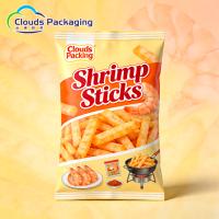 China Heat Sealed Aluminum Foil Back Seal Bags for Puffed Snacks Prawn Chips 121℃ Retort for sale